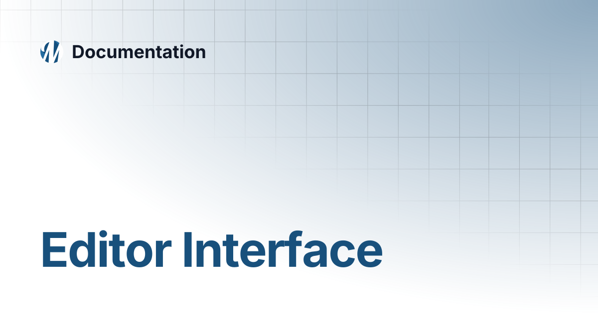 Editor Interface Documentation